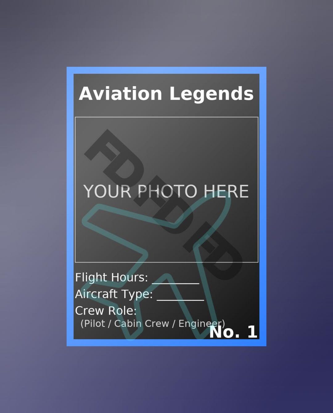 Custom Aviation Legends Trading Card | Personalized Pilot & Crew ...