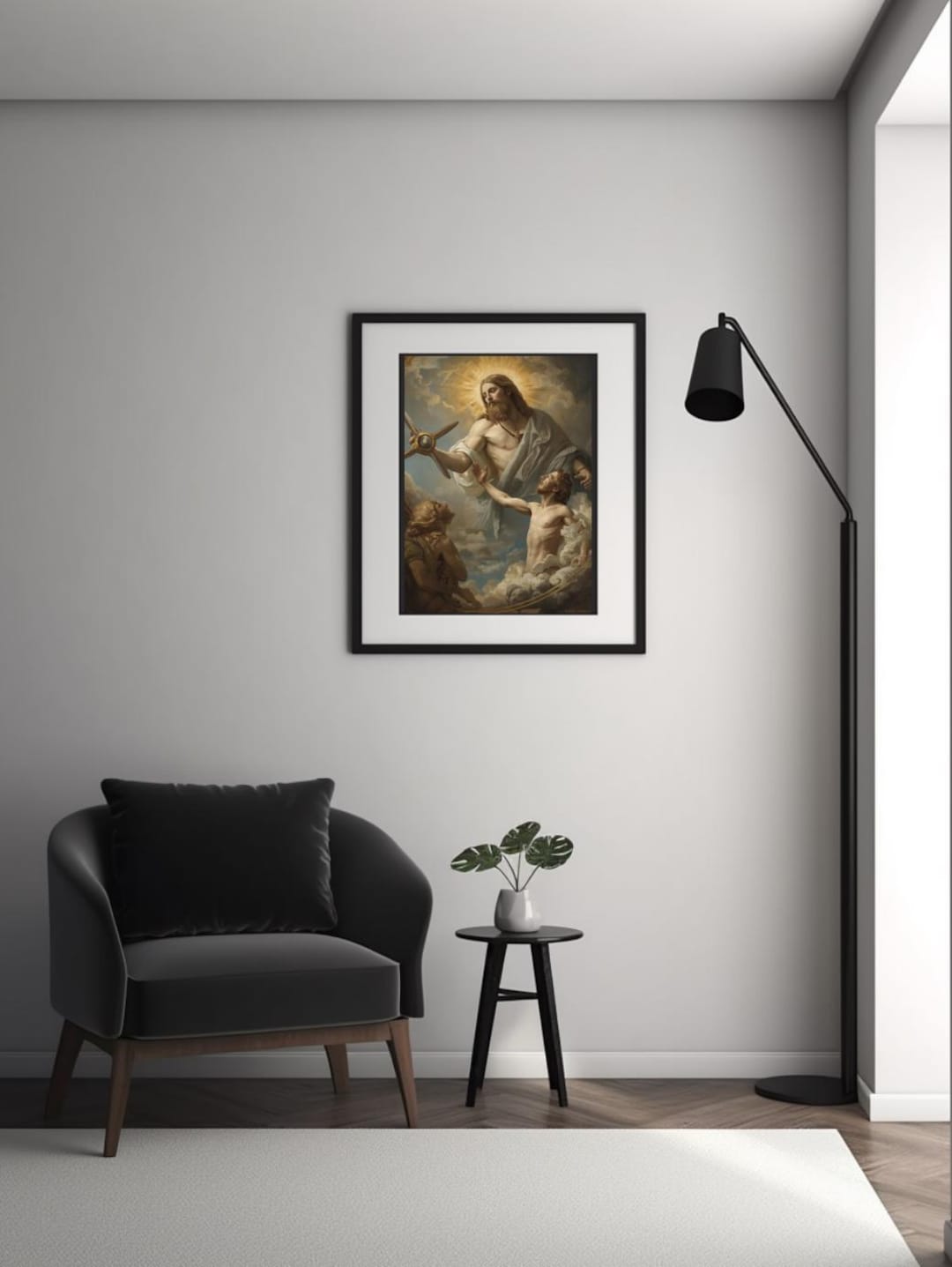 Michelangelo's Creation of Adam Aviation Print: Renaissance Pilot Decor ...