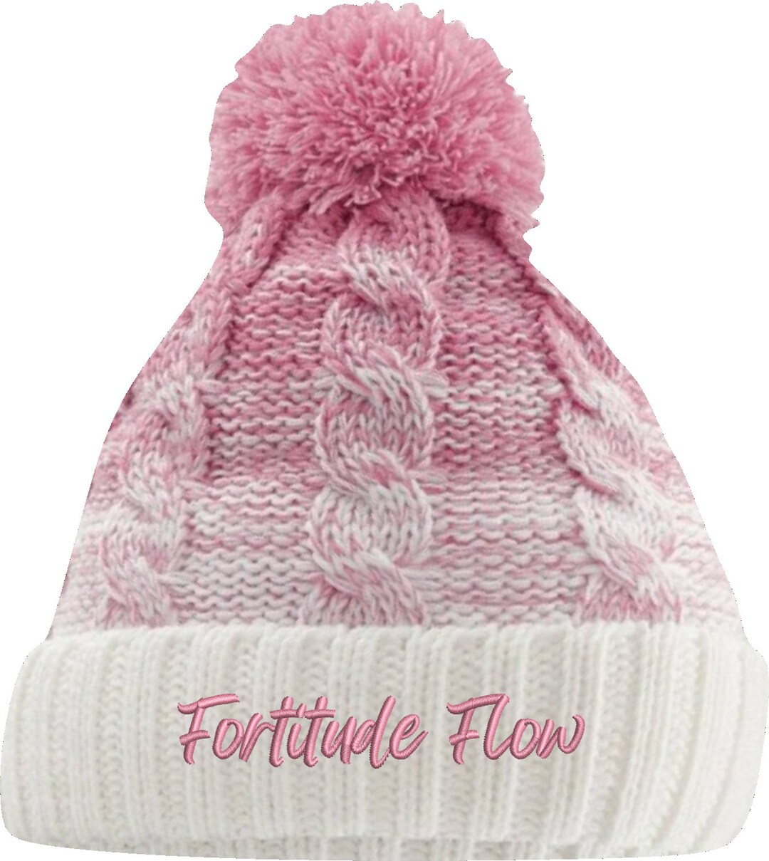 Wild Swimming Bobble Hat, Fleece Lined (pink) - Etsy UK