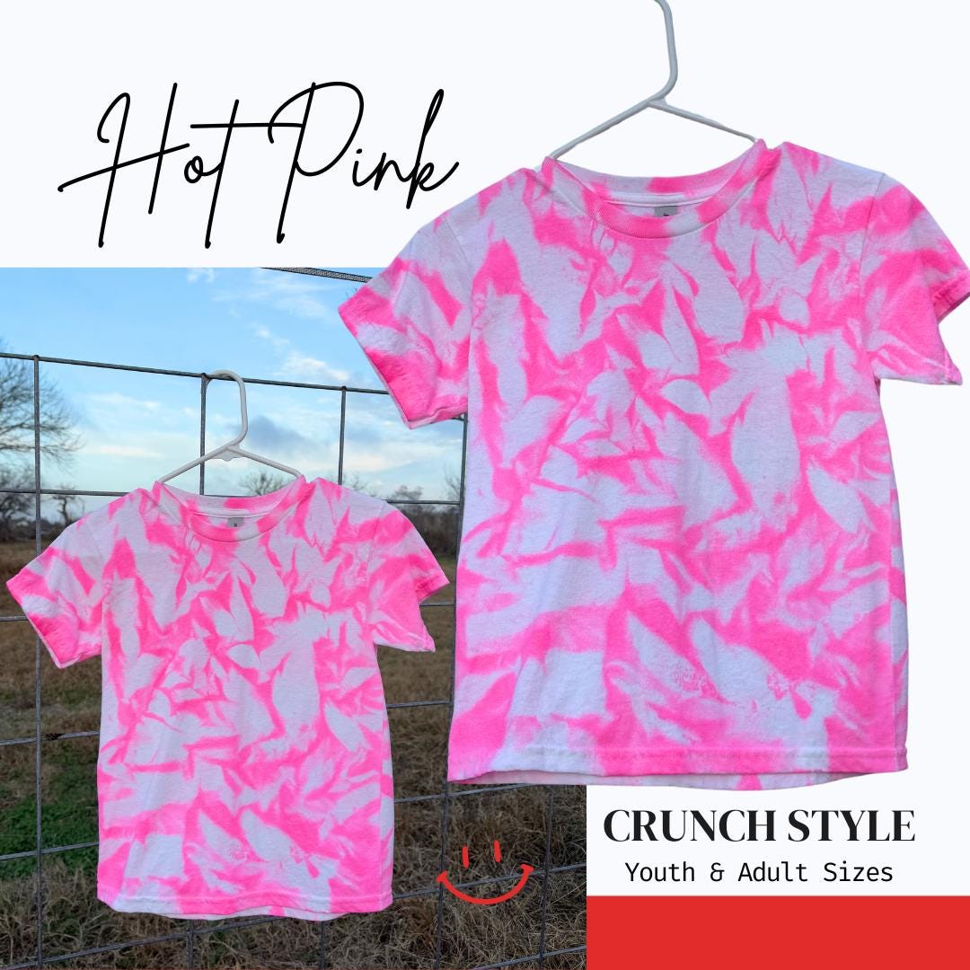 Neon Pink Tie Dye Shirts - Sweaters - Hoodies - Hot Pink - Etsy