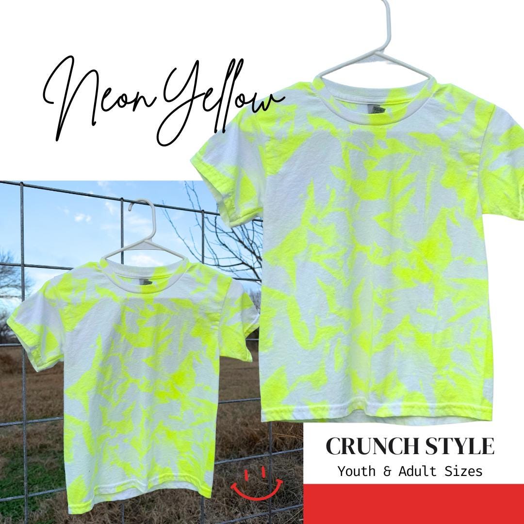 Neon Yellow Tie Dye Shirts - Sweaters - Hoodies - Etsy