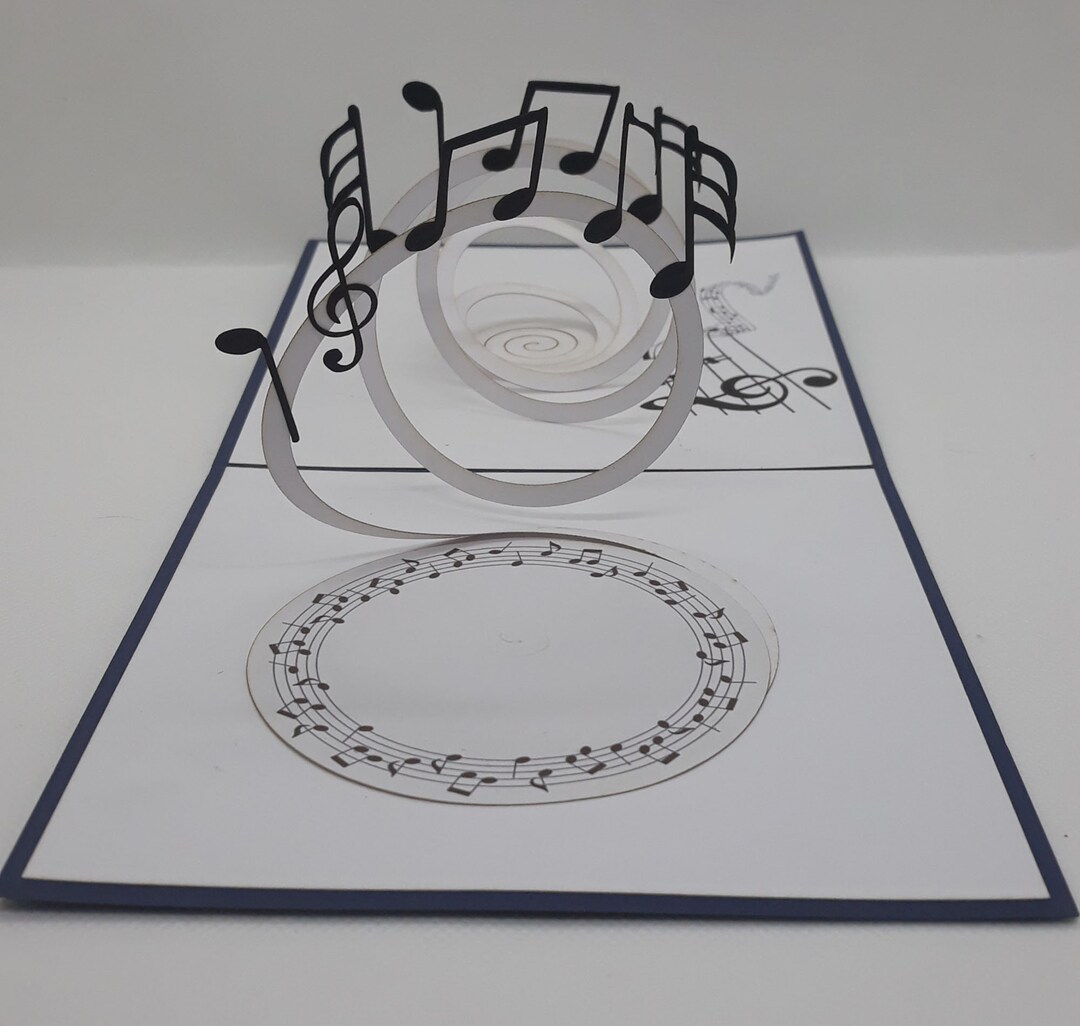 Customizable Music Notes Pop-up Card - Etsy