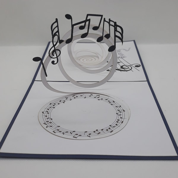 Music Notes Pop up Card - Etsy