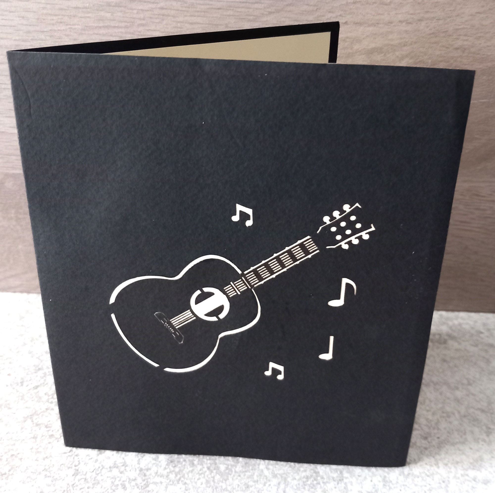 Pop-up Guitar Card With Your Free Message - Etsy