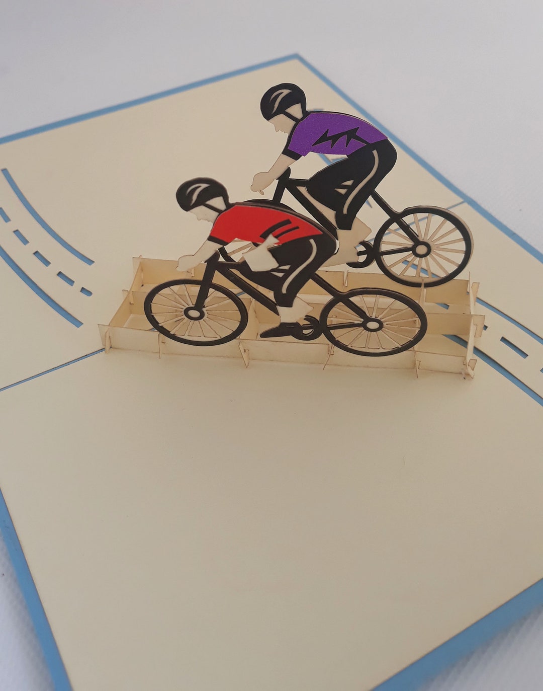 Customizable Cyclist Pop-up Card - Etsy