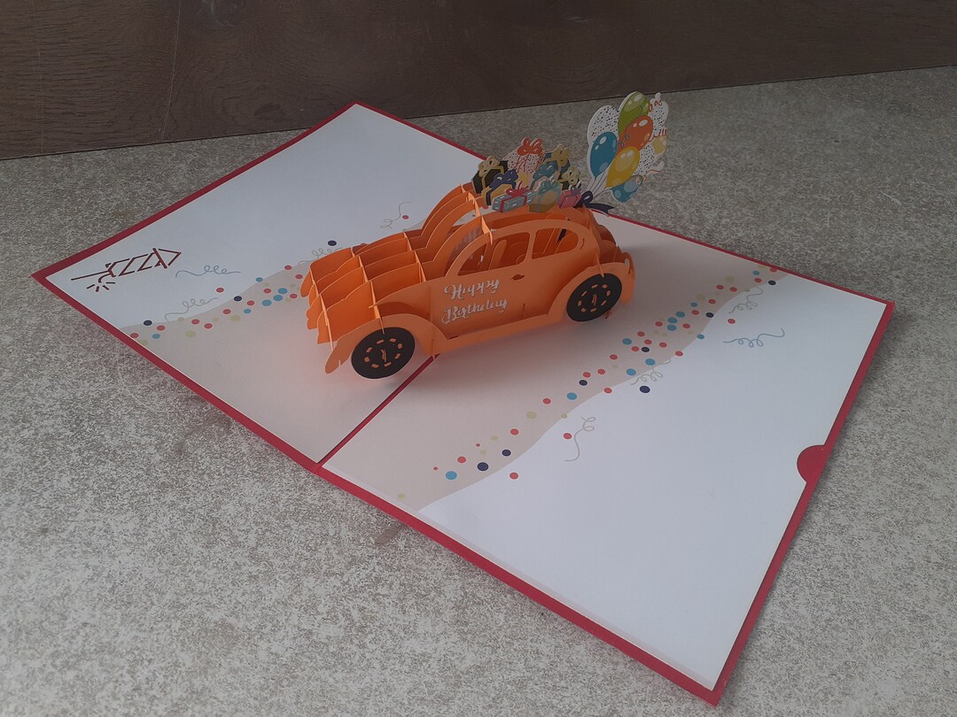 Carte pop up original en 3 d avec ses ballons - Etsy France