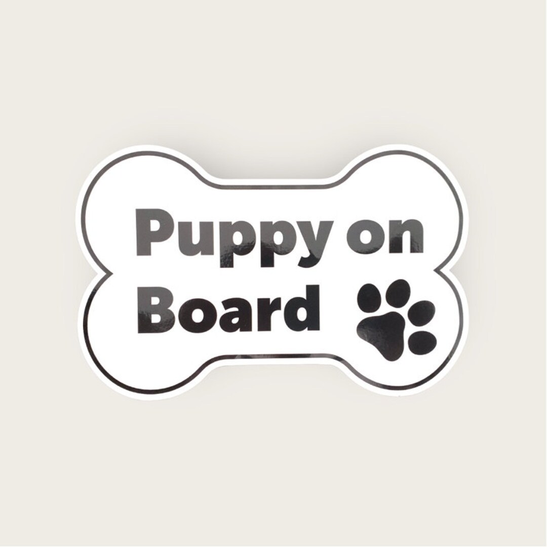 Puppy on Board Static Window Cling, Window Cling, Car Window Cling, Dog ...