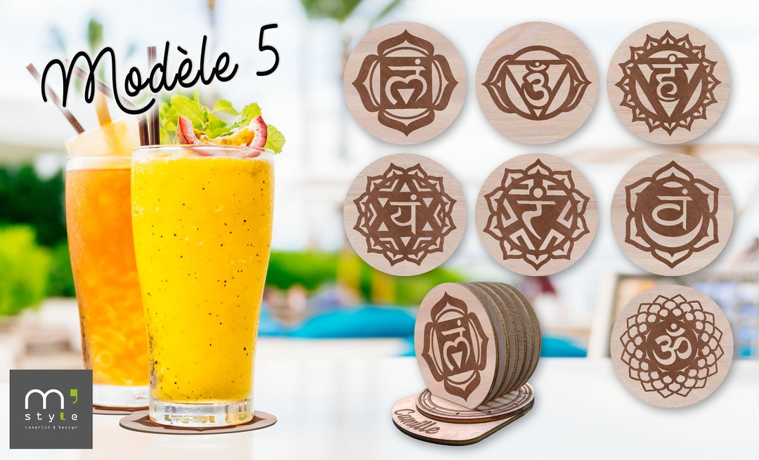 7 Chakras Coasters With Custom Support to Purify, Harmonize and ...