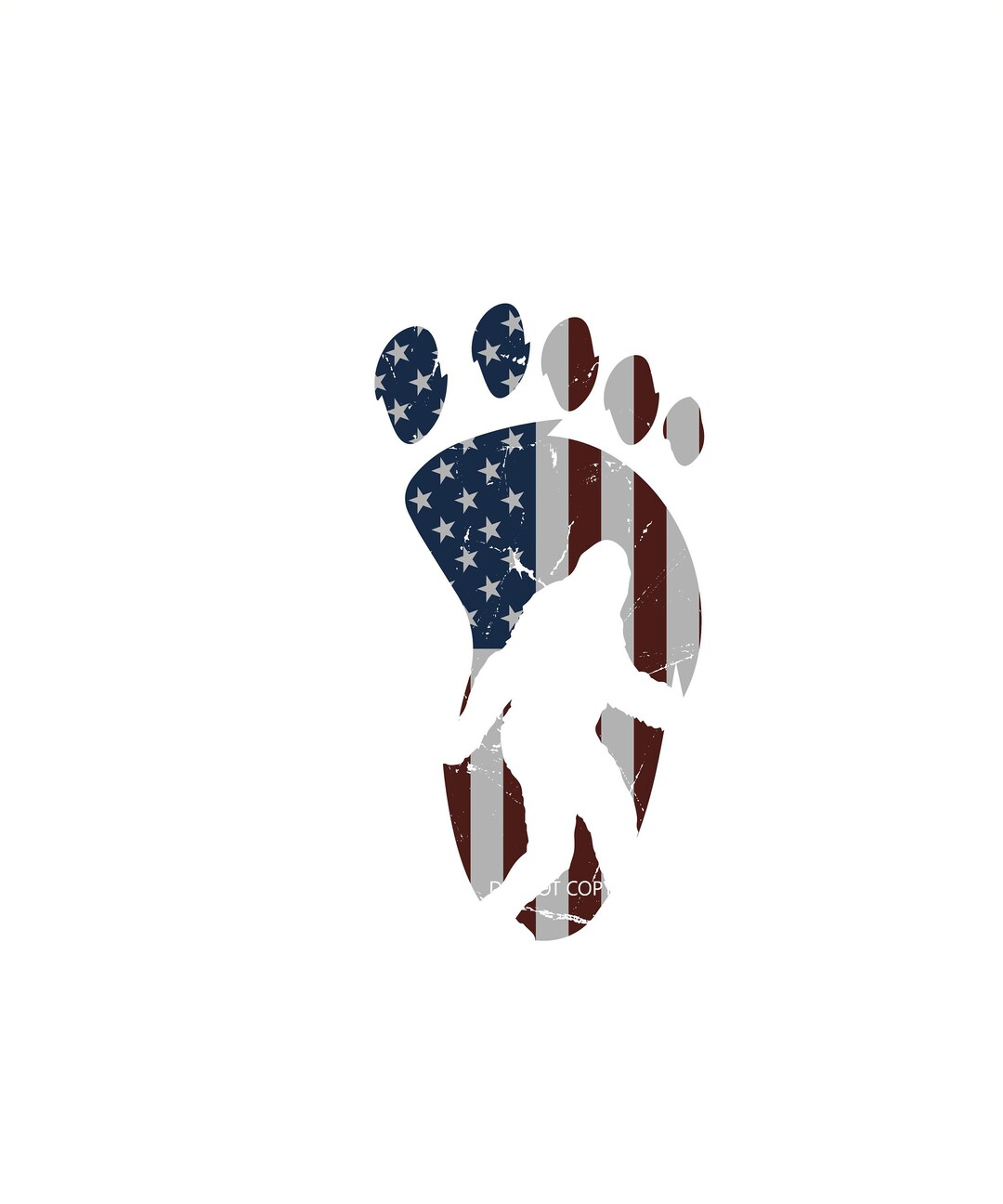 Bigfoot American Flag Footprint Patriotic Bigfoot T-shirt, Sweater ...