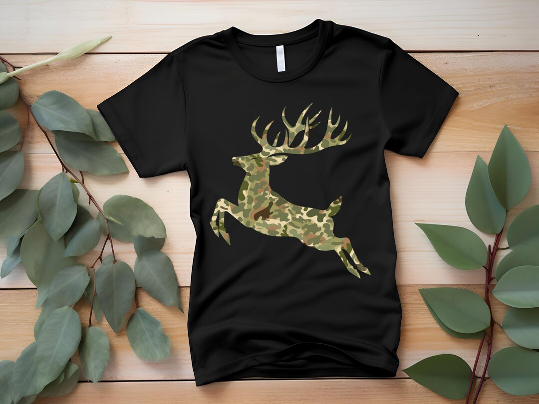 Camo Buck Deer Dtf Hunting Deer Season T-shirt, Sweater, Denim Transfer ...