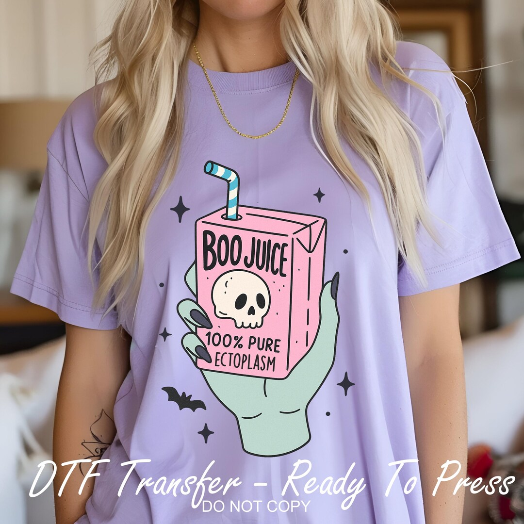 Boo Juice 100% Ectoplasm Spooky Halloween Juice Box Dtf Ready to Press ...