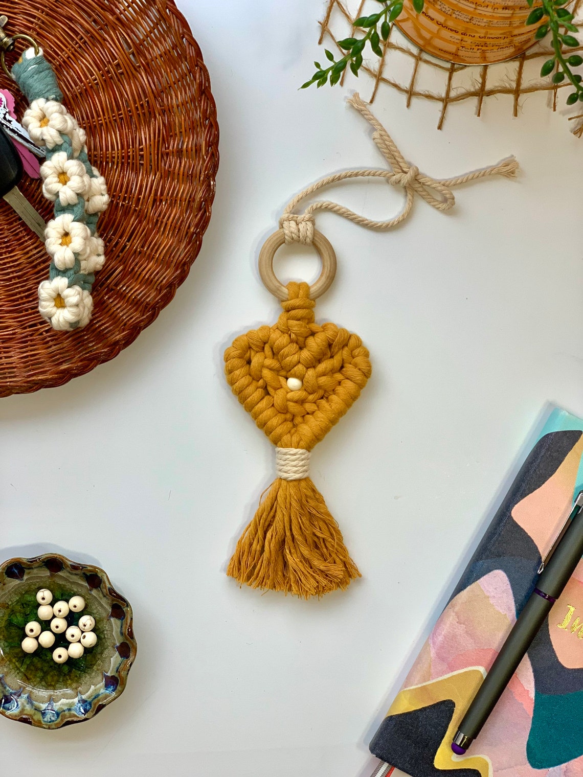 HEART CAR CHARM | Essential Oil Diffuser | Rearview Mirror Charm ...