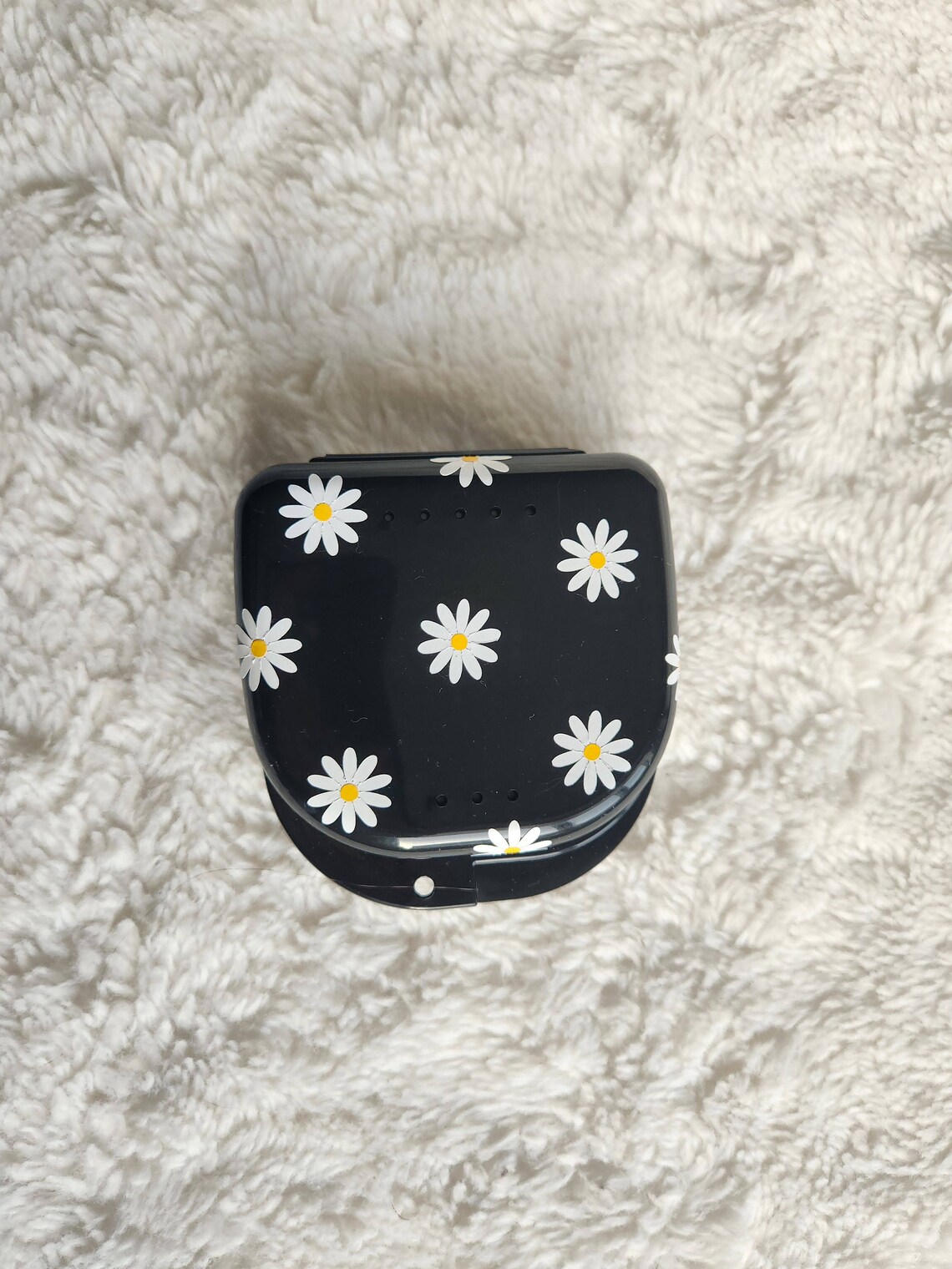 Invisalign Retainer Aligner Black Case With Mirror and Holes White ...