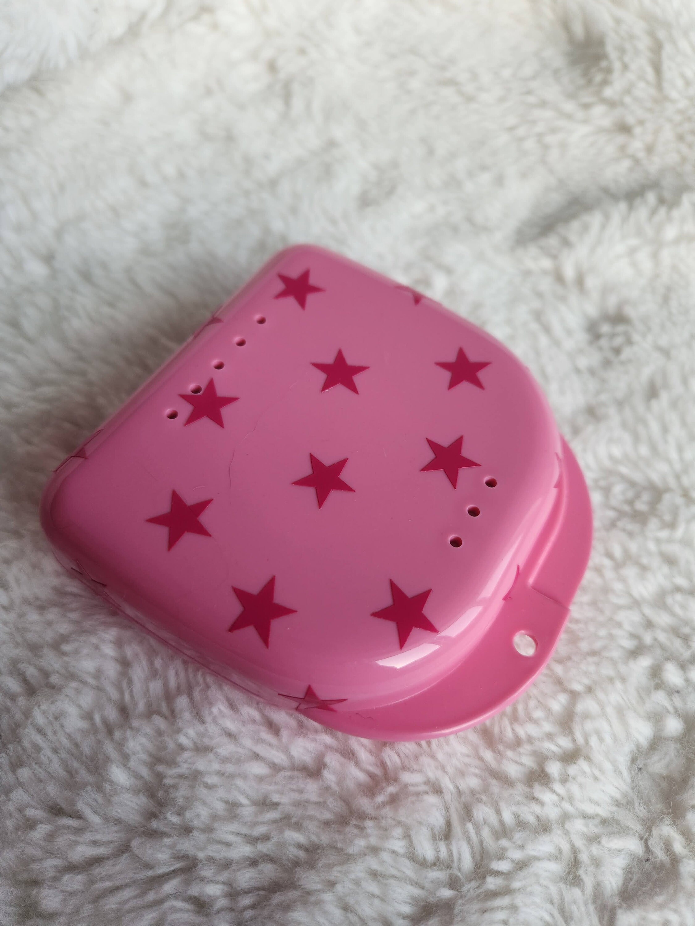 Invisalign Retainer Aligner Pink Case With Mirror Cute Stars Design ...