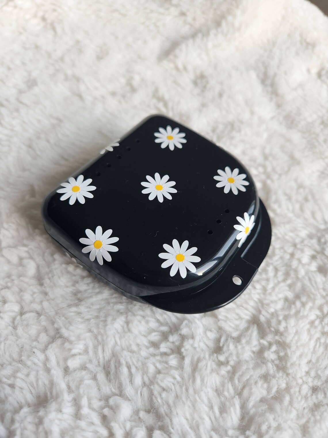 Invisalign Retainer Aligner Black Case With Mirror and Holes White ...