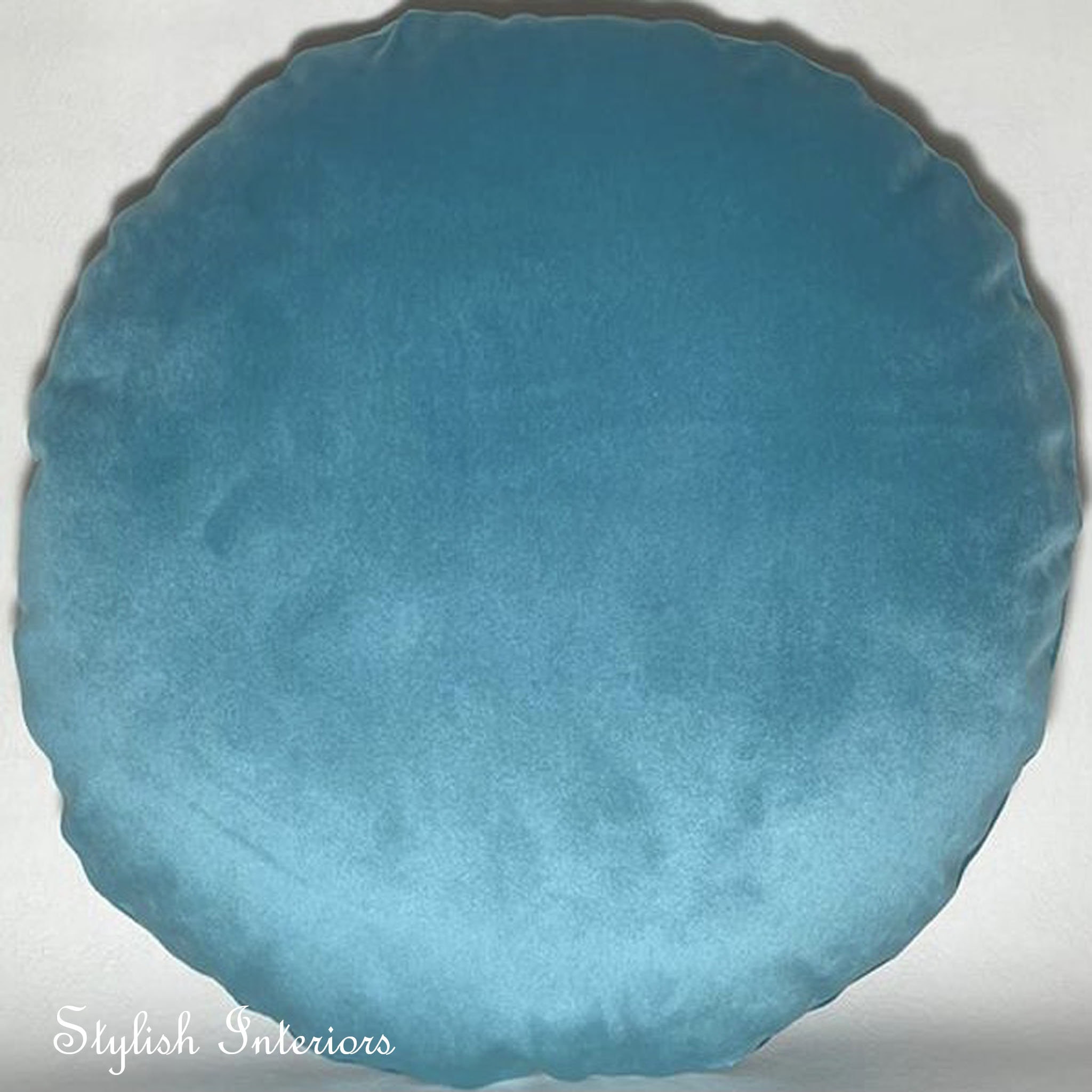 Handmade Soft Round Plush Velvet Cushion Cover Circle Bed Sofa ...