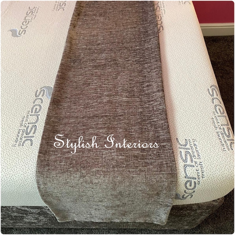 Brown Gray Bed Runner - Etsy UK