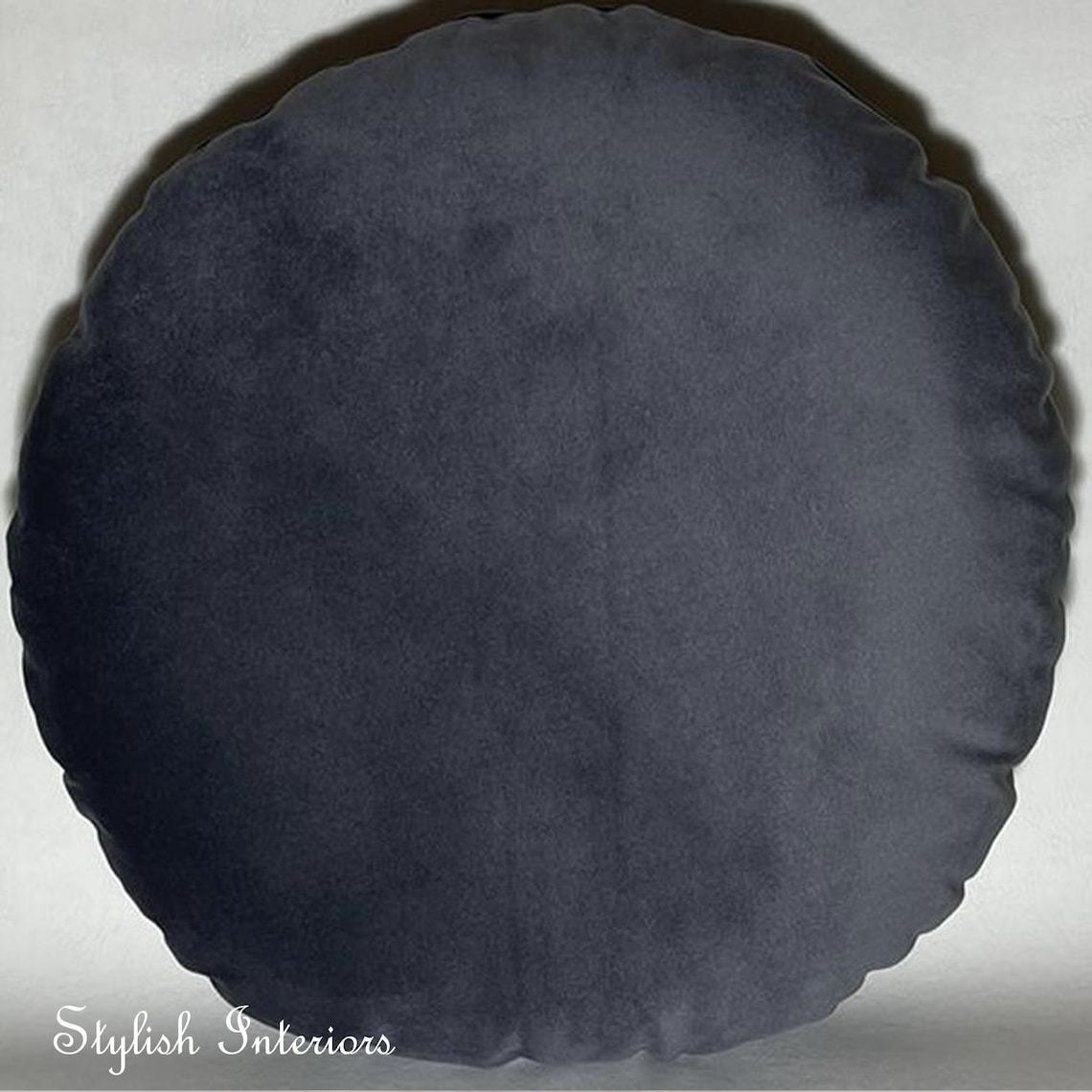 Handmade Soft Round Plush Velvet Cushion Cover Circle Bed Sofa ...