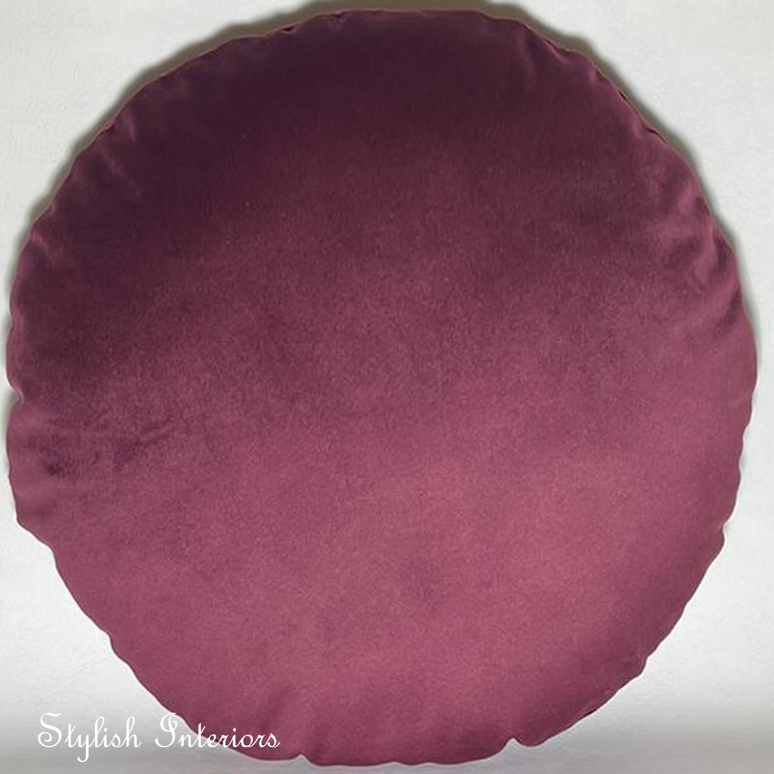 Handmade Soft Round Plush Velvet Cushion Cover Circle Bed Sofa ...