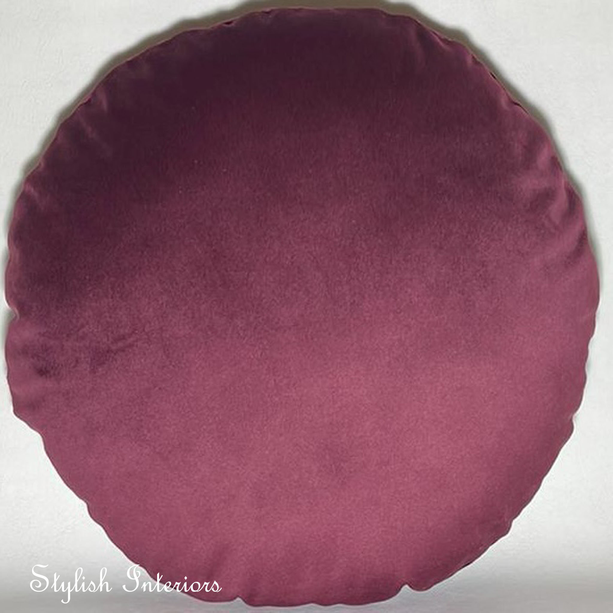 Handmade Soft Round Plush Velvet Cushion Cover Circle Bed Sofa ...