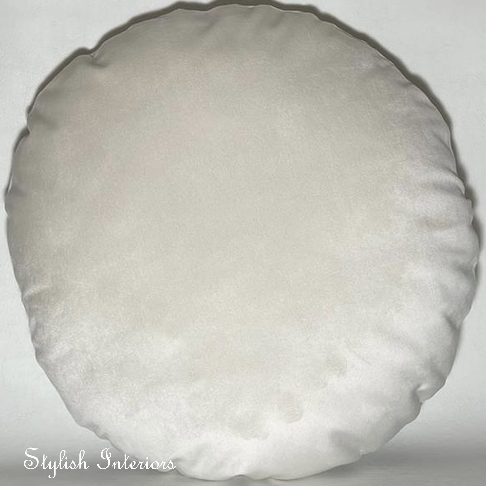 Handmade Soft Round Plush Velvet Cushion Cover Circle Bed Sofa ...