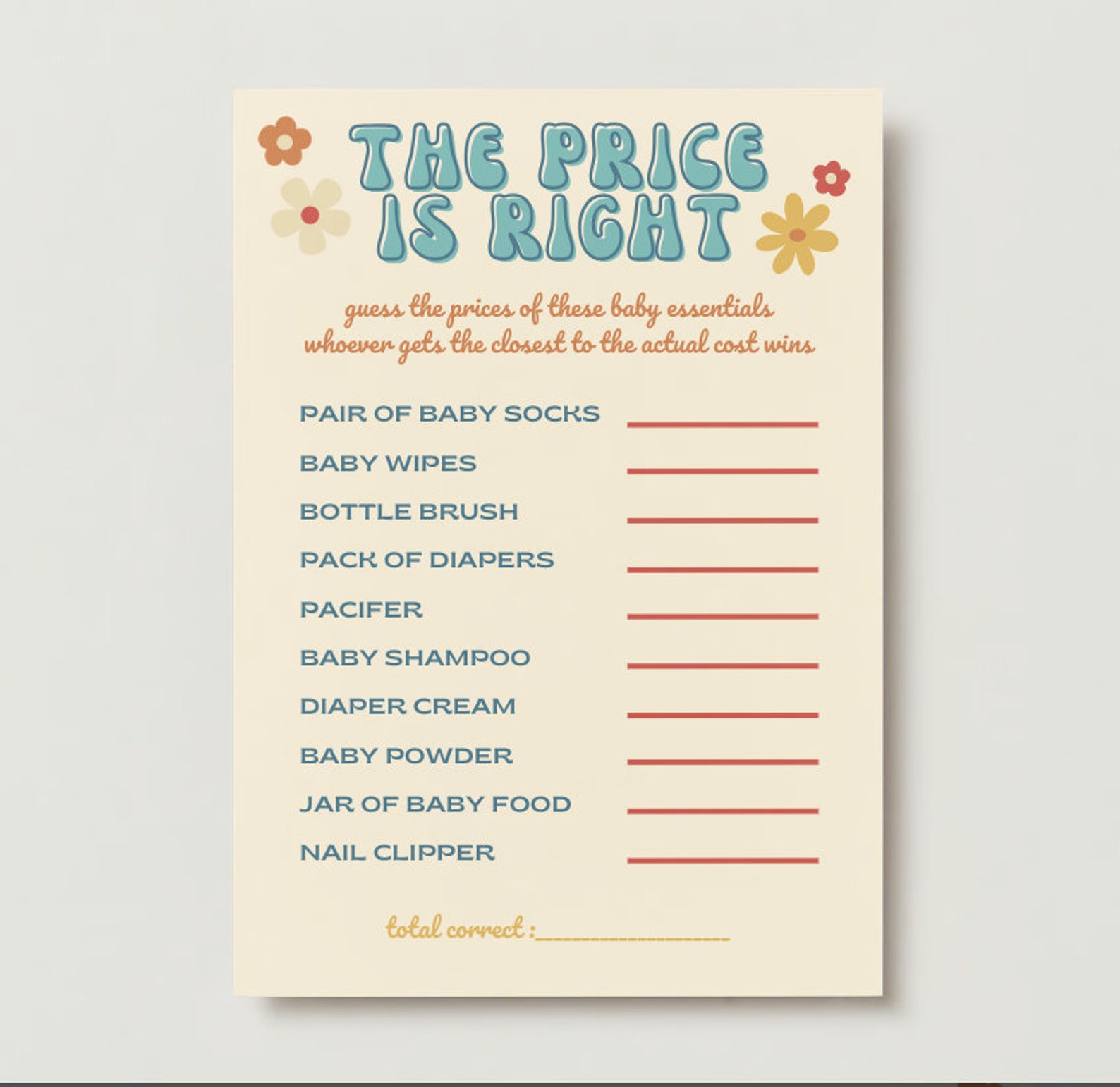 Blue Groovy Baby Shower Games & Invitation Suite *DIGITAL FILE* - Etsy