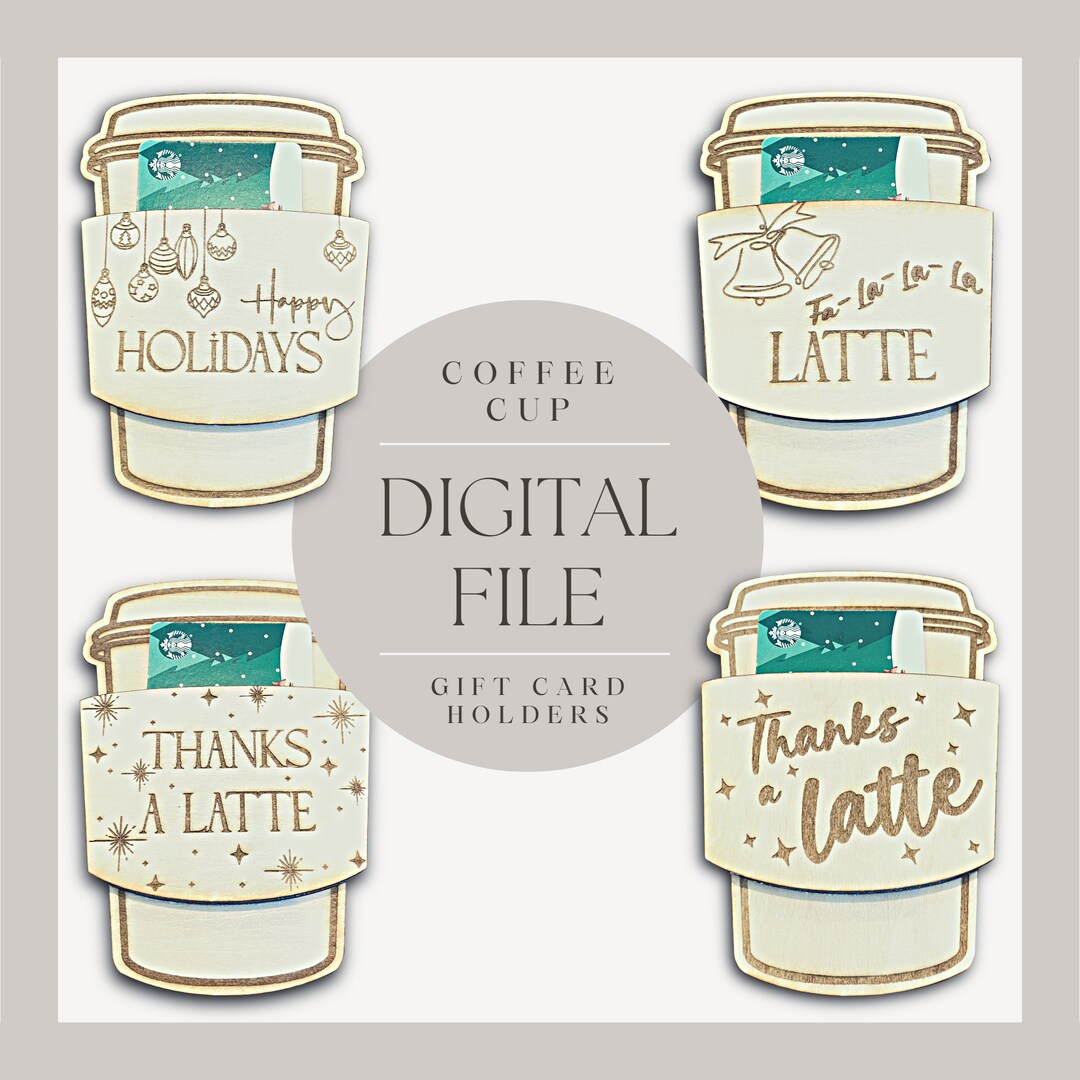 DIGITAL FILE - Coffee Cup Gift Card Holder SVG - Etsy