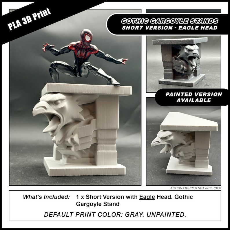 Gothic Gargoyle 3D Printed Pillar Stands | Building Rooftop Facade ...