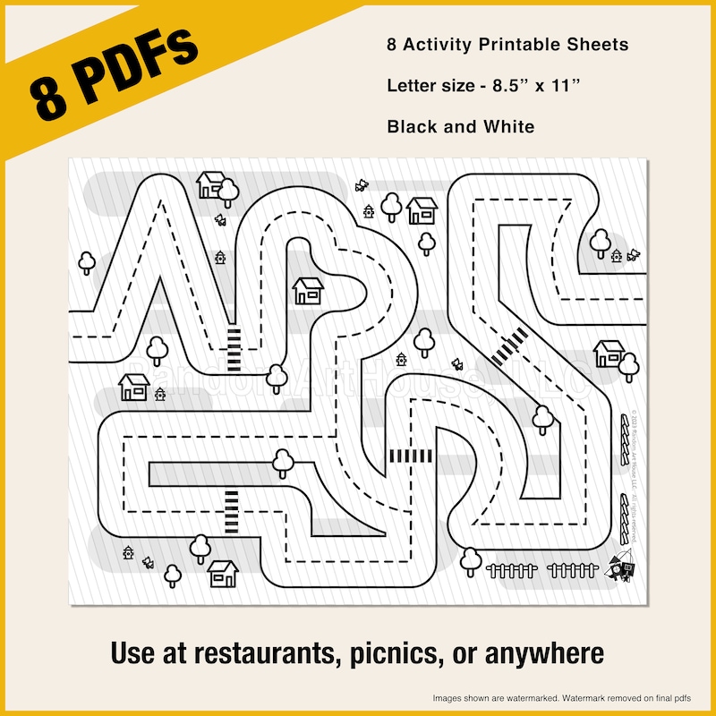 Color in Map Road - Etsy UK