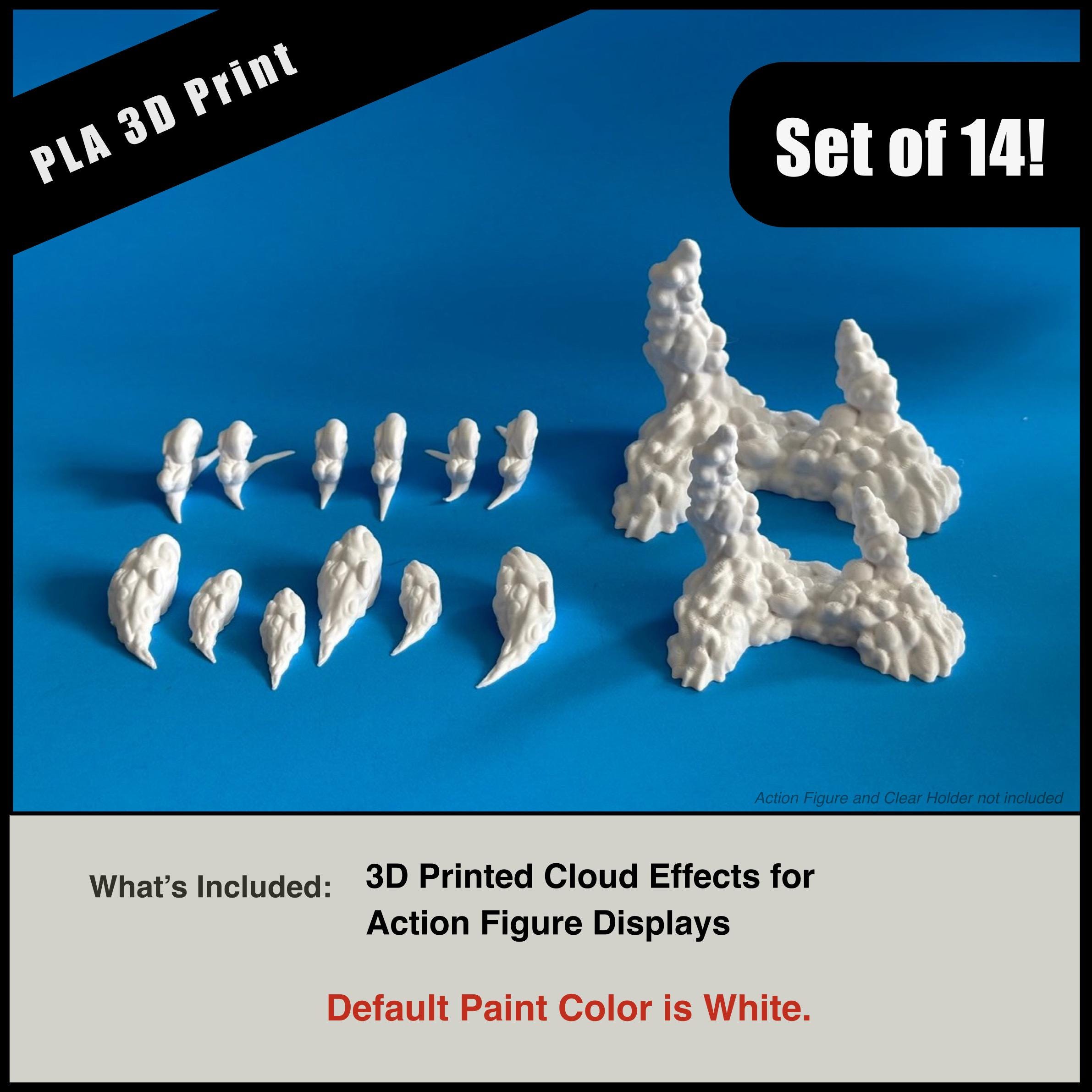 Action Figure/ Superhero Effects. Set of 14 – 3D Printed Cloud Smoke ...