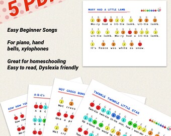 Sheet Music for Kids | Etsy