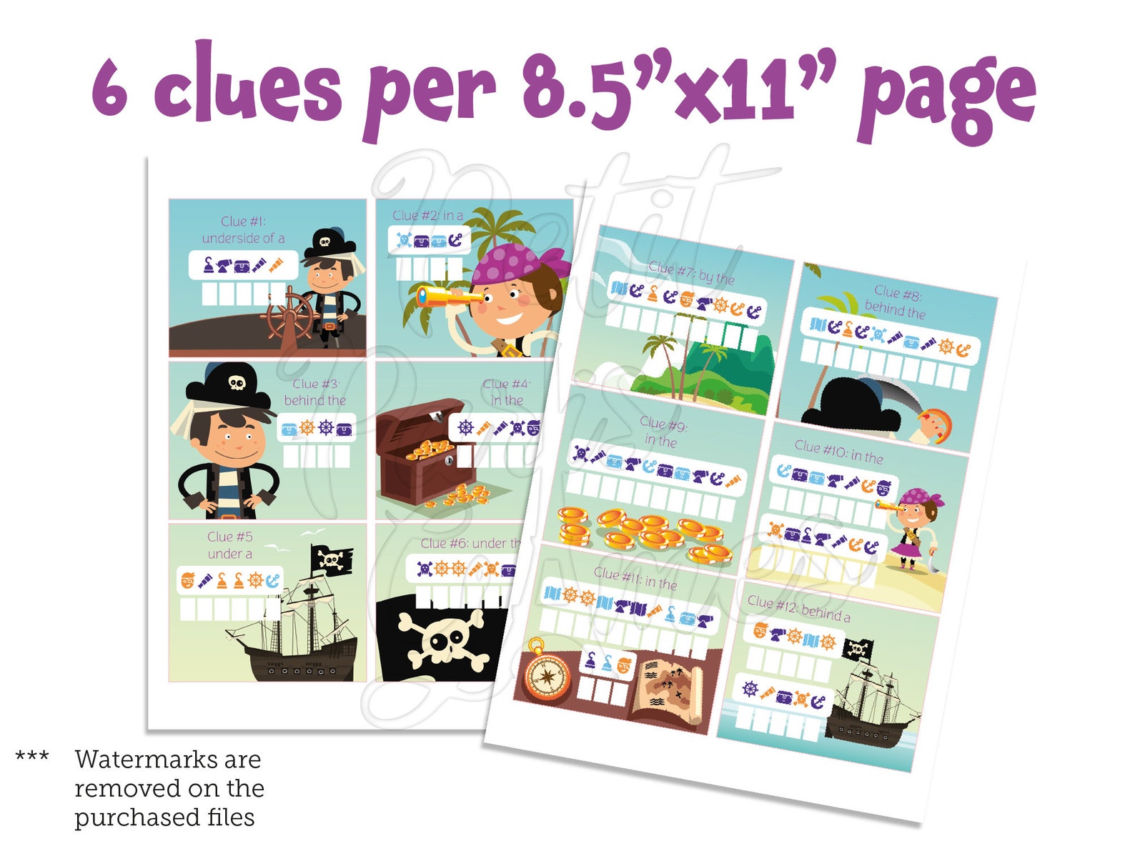 Pirate Treasure Hunt, Pirate Scavenger Hunt, Pirate Printables, Pirate ...