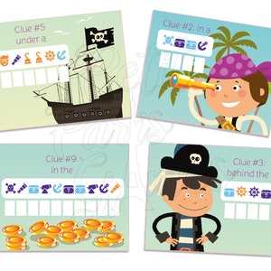 Pirate Treasure Hunt, Pirate Scavenger Hunt, Pirate Printables, Pirate ...
