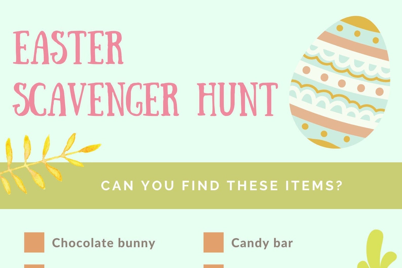 Printable Easter Egg Hunt, Easter Treasure Hunt, Easter Party Game - Etsy