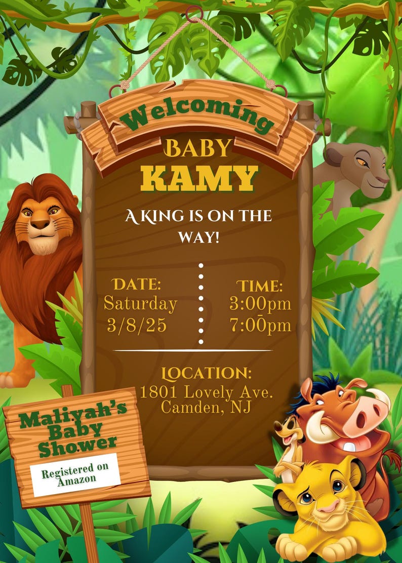 Lion King Baby Shower - Etsy