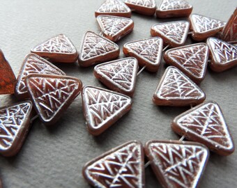 Czech Triangle Beads | Etsy