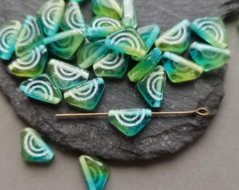 Triangle Glass Beads | Etsy