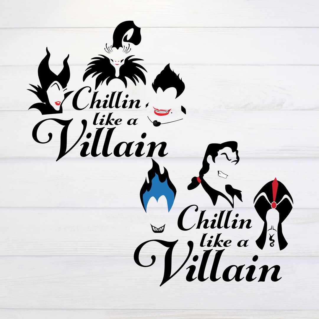 Chillin' Like a Villain SVG & PNG Bundle Pack - Etsy
