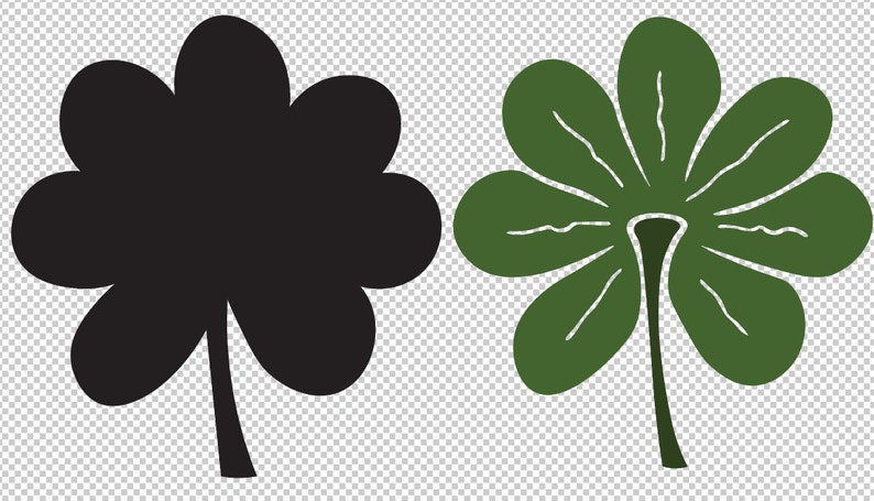 7 Leaf Clover SVG & PNG Files - Etsy
