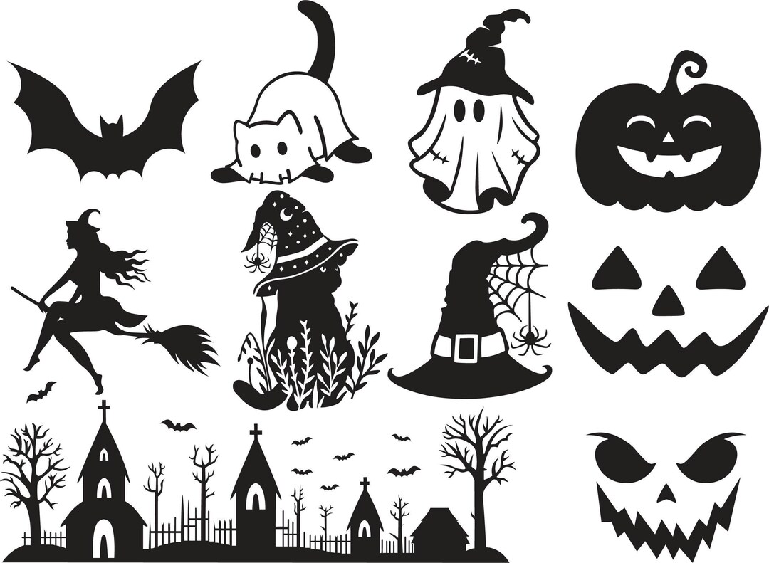 Halloween SVG & PNG Bundle Pack - Etsy