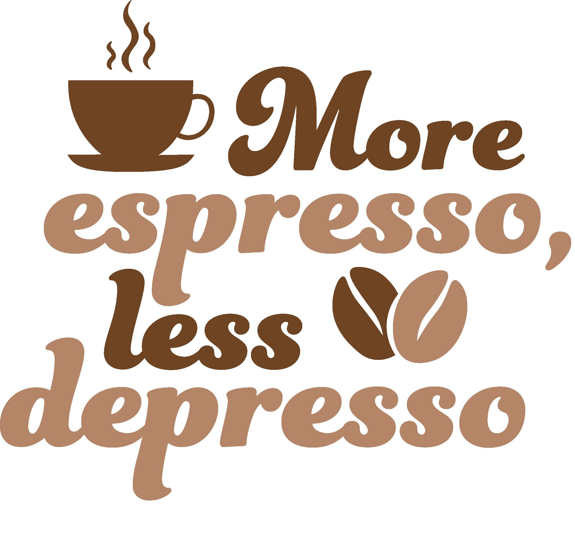More Espresso Less Depresso SVG & PNG File - Etsy