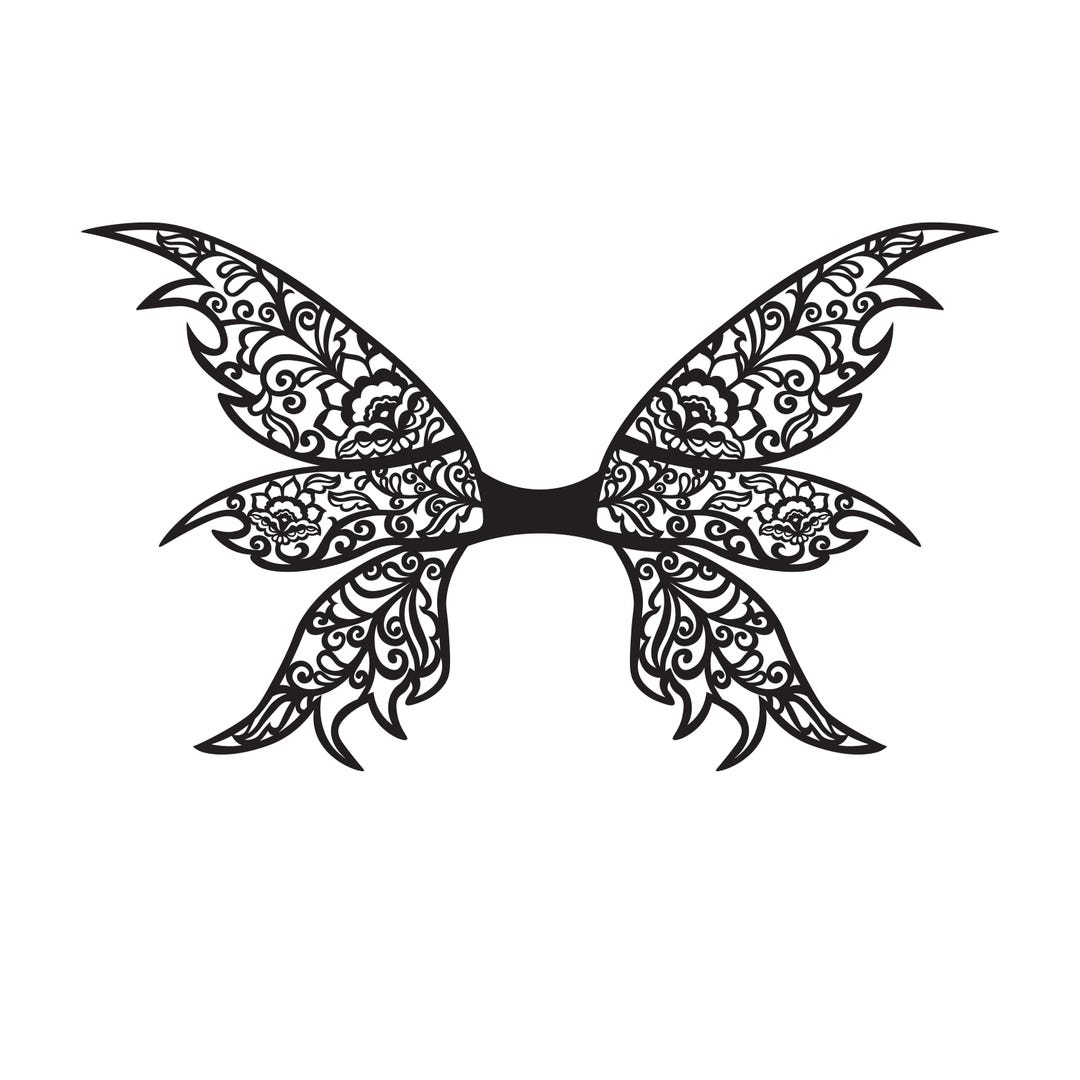 Fair Wing Laser Cut File - SVG, PNG & XCS Files - Etsy