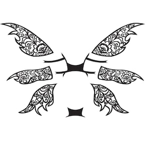 Fair Wing Laser Cut File - SVG, PNG & XCS Files - Etsy