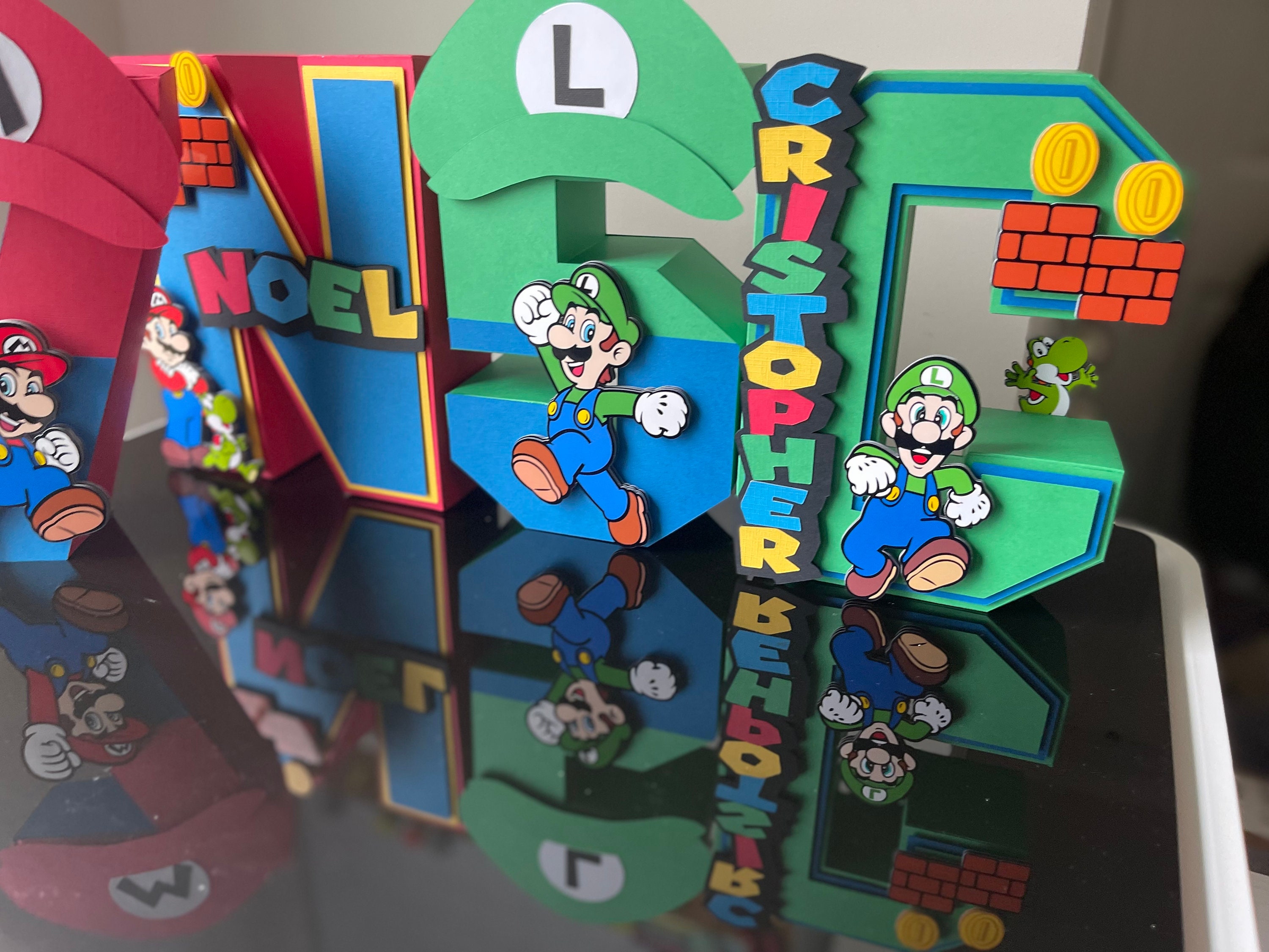 Mario & Luigi / Mario 3D Letters / Mario Party Decorations / Mario and ...