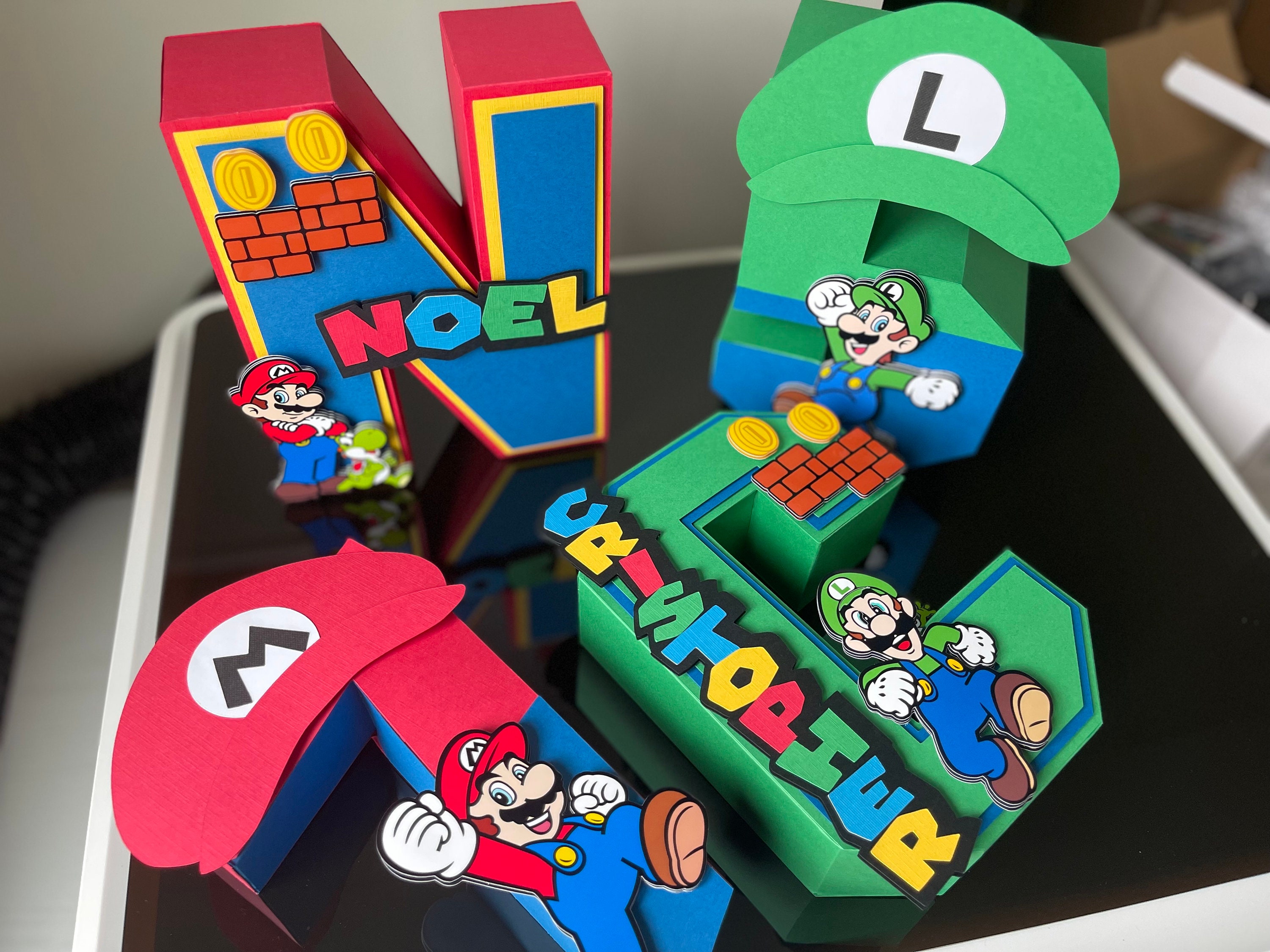 Mario & Luigi / Mario 3D Letters / Mario Party Decorations / Mario and ...