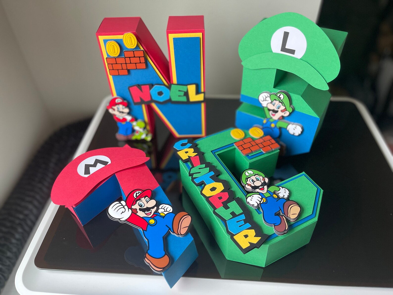 Mario & Luigi / Mario 3D Letters / Mario Party Decorations / Mario and ...