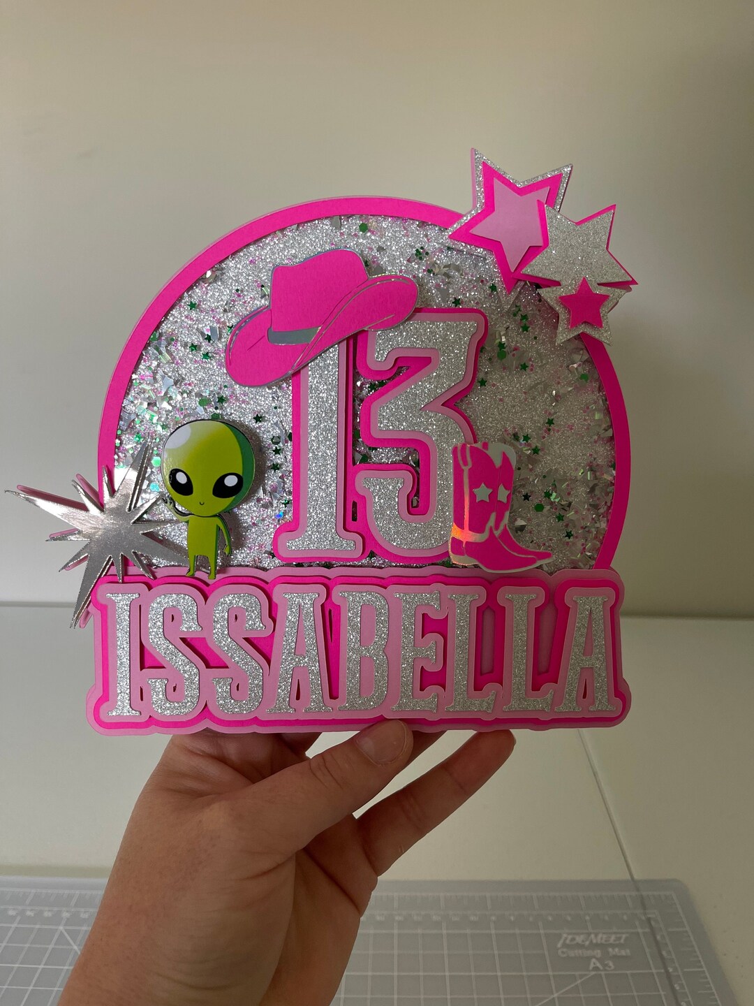 Cake Topper / UFO Cowgirl / Birthday - Etsy