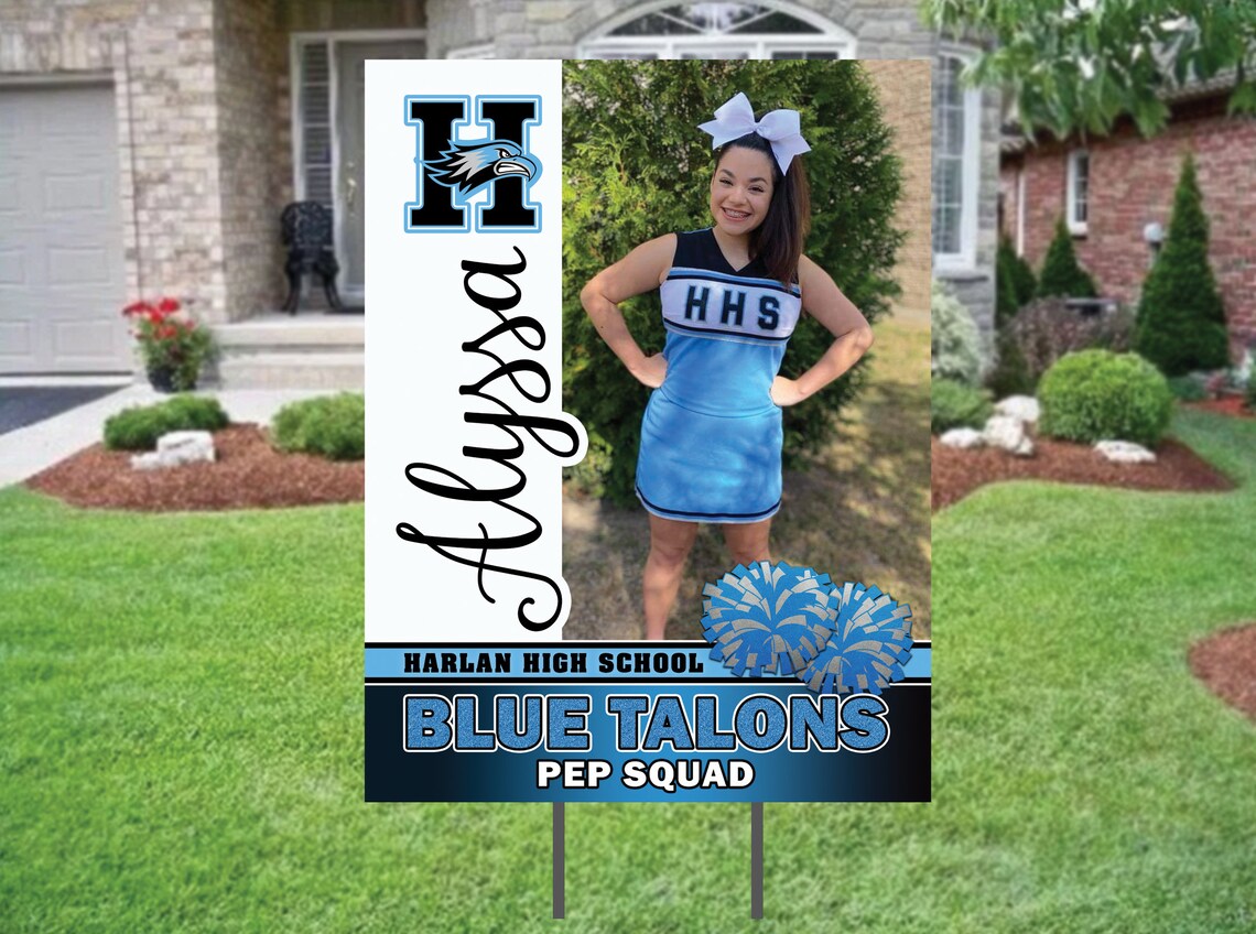 18 X 24 Cheer Dance Pep Squad Yard Signs Any Color Scheme | Etsy