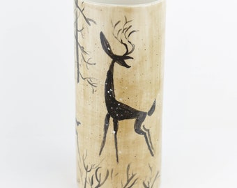 Vintage Deer Vase - Etsy