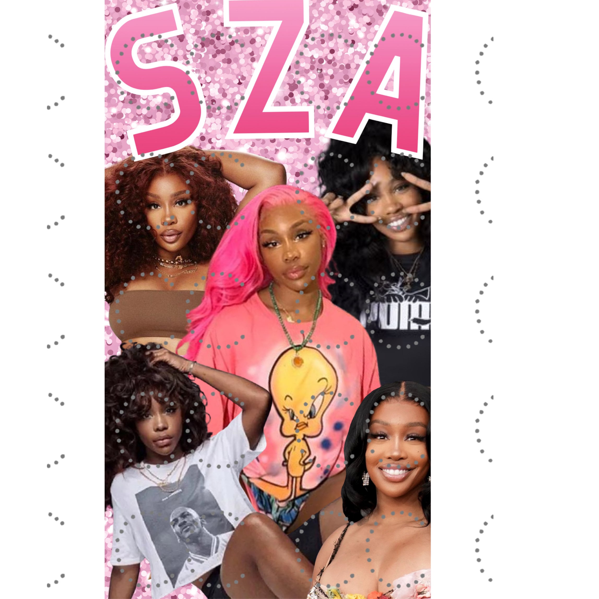SZA Instant Download PNG File, Sequin Background, Concert Ready, Sza ...